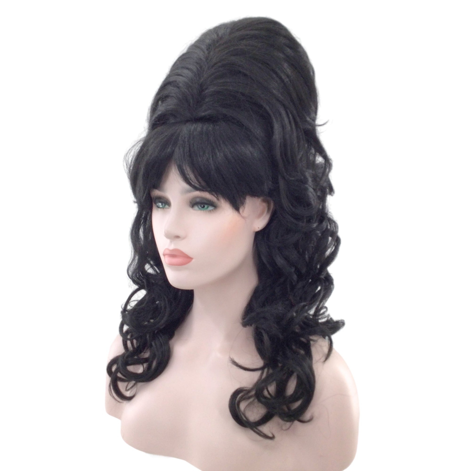 1960’s Vintage Wavy Curly Beehive Theatrical Wig in Natural Colors ...
